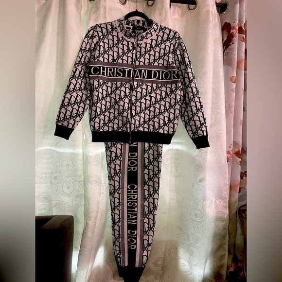 Dior | Pants & Jumpsuits | Christian Dior Two Piece Tracksuit Black And ...